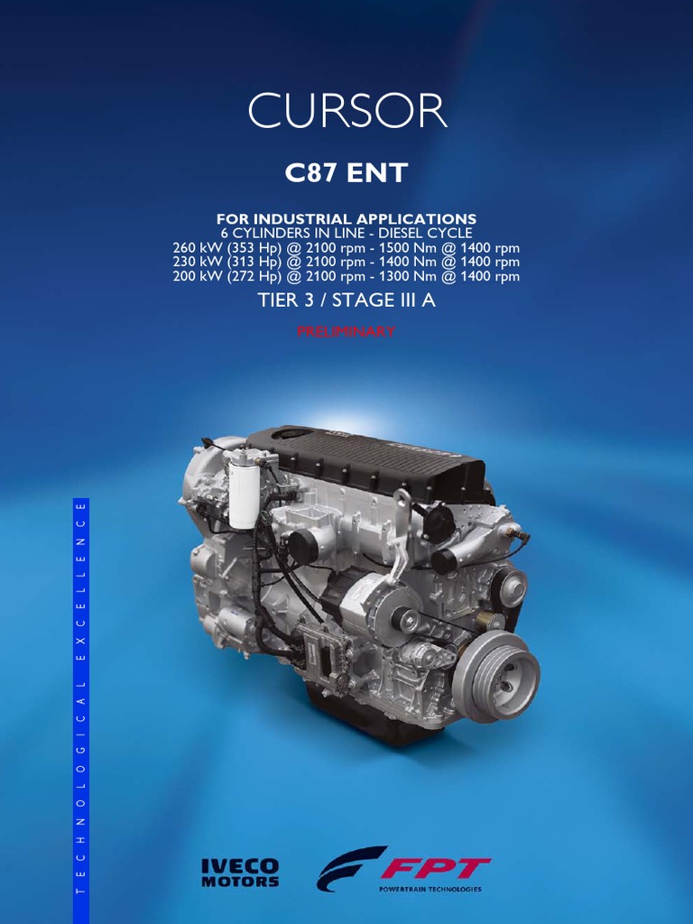 C87 ENT DS Tier3 P2G04C007E PDF | PDF | Diesel Engine | Turbocharger