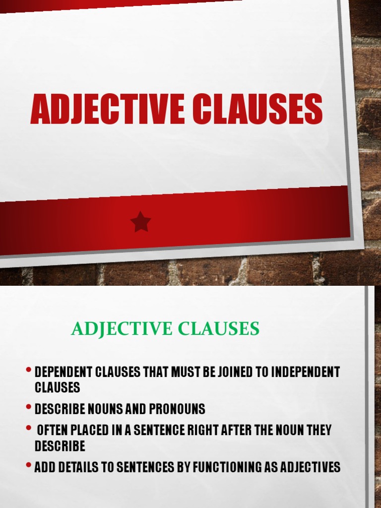 5 Adjective Clauses Translate | PDF | Pronoun | Clause