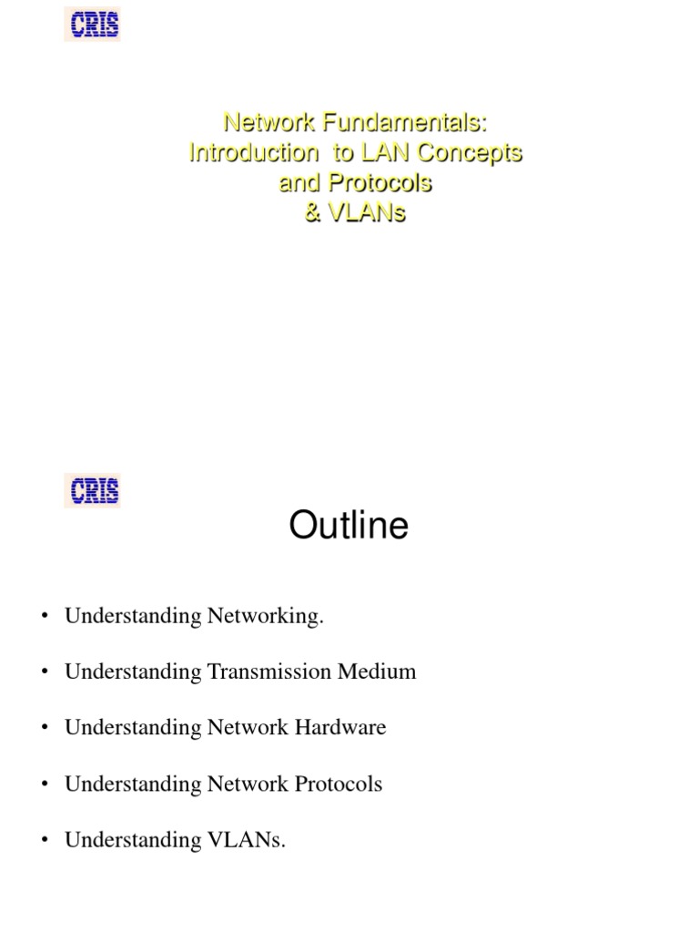 Network Fundamentals: Introduction To LAN Concepts and Protocols & Vlans | Download Free PDF ...