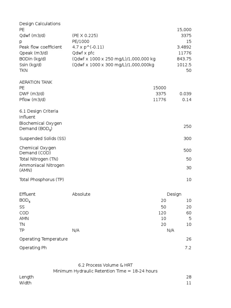 Design Calculations | PDF | Sewerage | Hydraulic Engineering