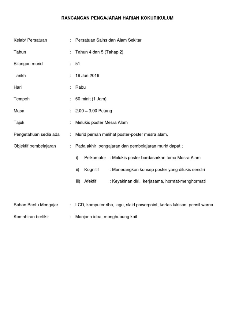 RPH Melukis Poster Mesra Alam | PDF