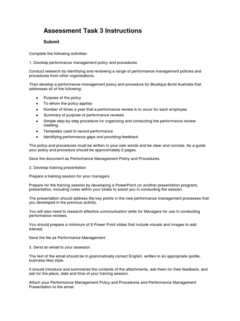 Assessment Task 3 Instructions | PDF | Microsoft Power Point ...