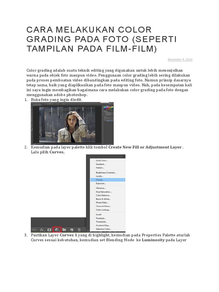 Cara Melakukan Color Grading Pada Foto | PDF | Karier & Perkembangan ...
