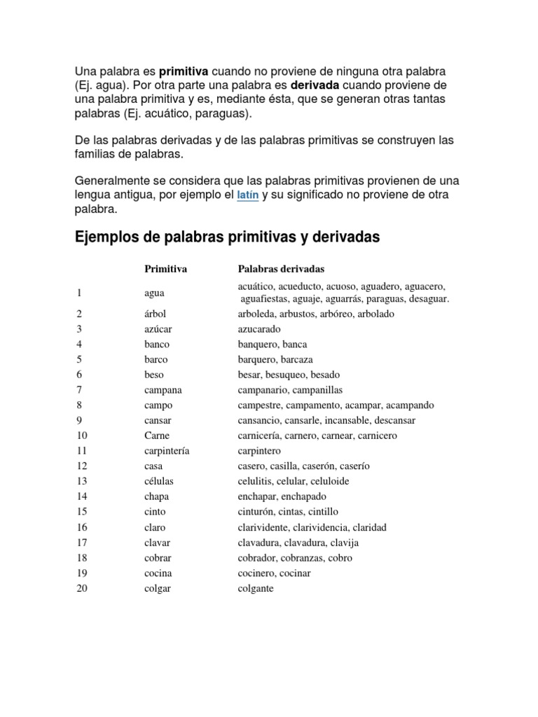 Cual Es La Importancia De Las Palabras Primitivas? – WDXO