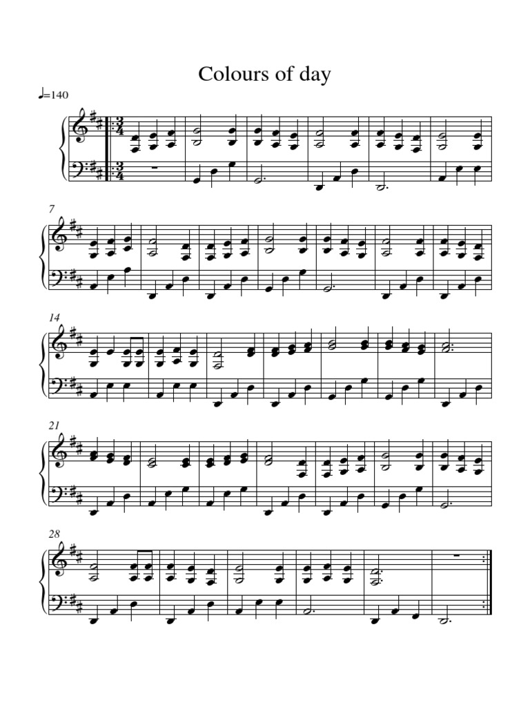 Colours of Day Hymn PDF | PDF