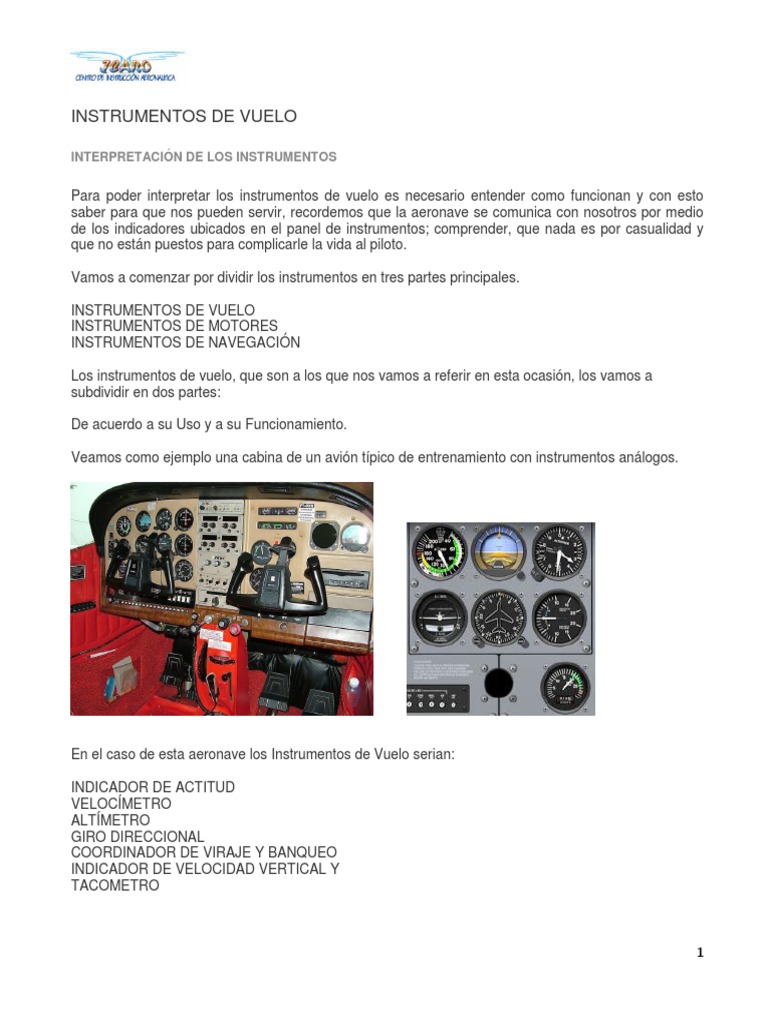 Instrumentos de Vuelo | PDF | Antena (Radio) | Avión