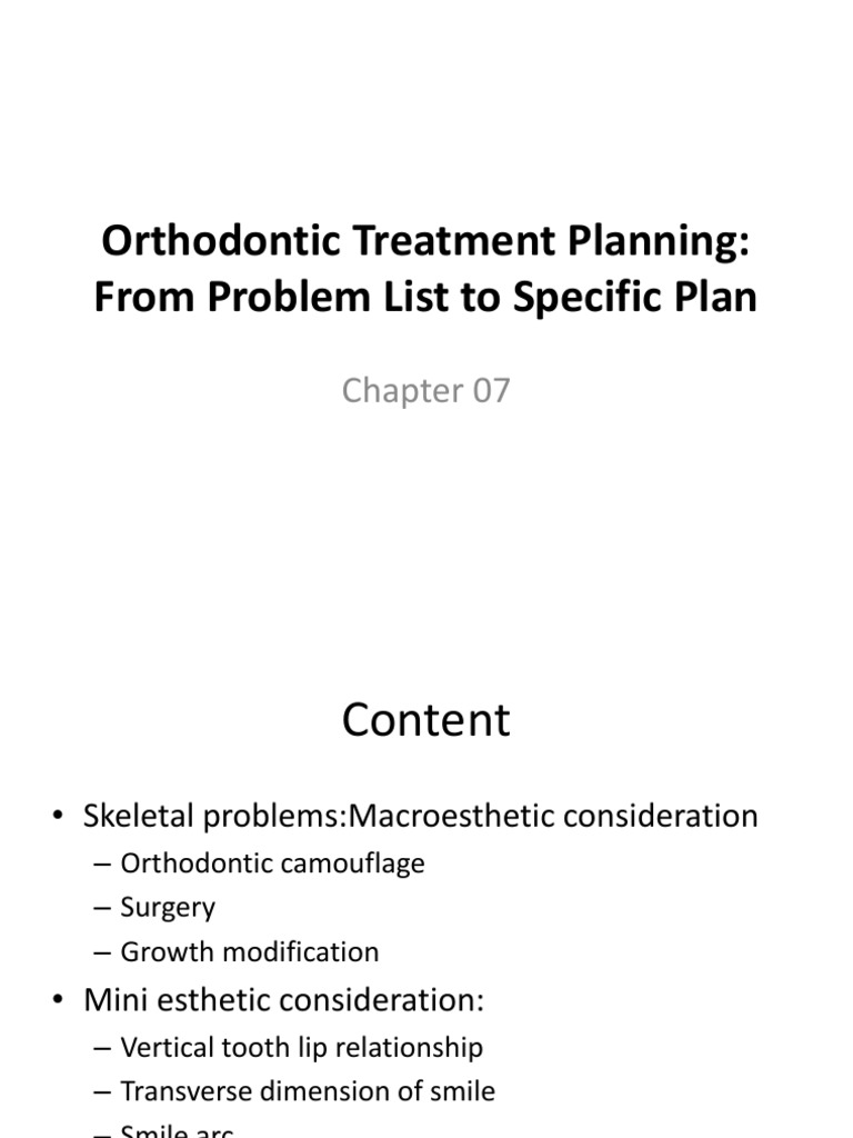 Orthodontic Treatment Planning | PDF | Orthodontics | Dental Implant