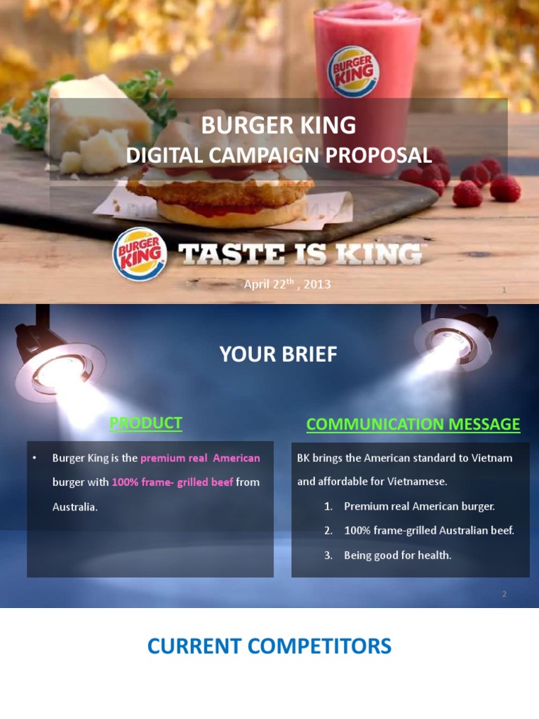Burger King Vietnam Digital Strategy Proposal | PDF | Hamburgers | Fast ...
