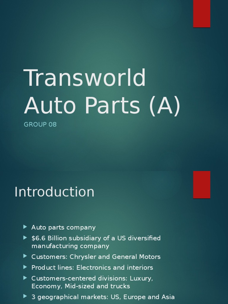 Transworld Auto Parts | PDF | Luxury Vehicles | Innovation