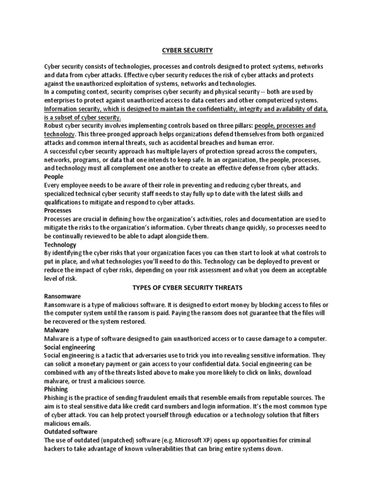 Cyber Security | PDF | Computer Security | Security