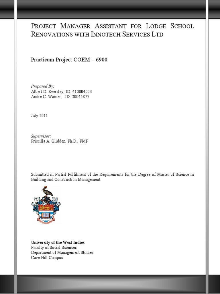 COEM 6900 Practicum Paper Submitted | PDF | Risk Management | Project Management