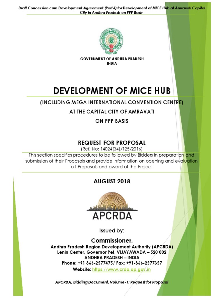 01 - RFP For MICE Hub in Amaravati PDF | PDF | Request For Proposal ...