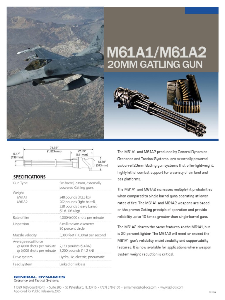 M6a1a1 M61a2 | PDF | Hazards | Projectiles