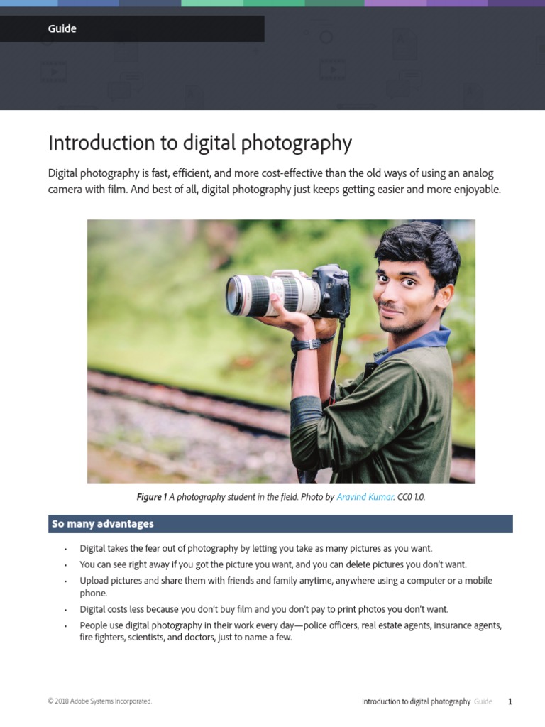 Introduction To Digital Photography: Guide | PDF | Digital Photography ...