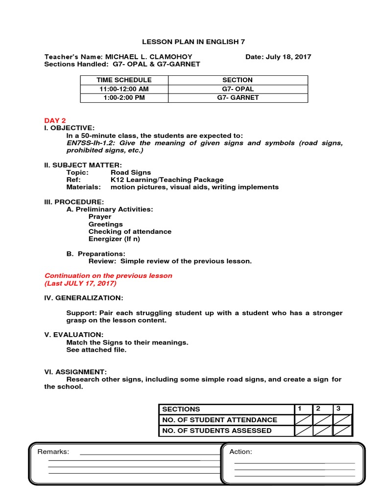 Day 1 Lesson1 | PDF | Lesson Plan | Stress (Linguistics)