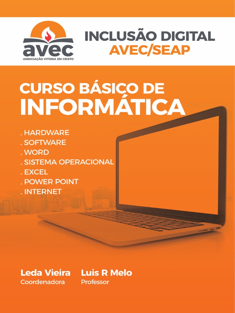 APOSTILA de INFORMATICA AVEC 2019 Curso Basico de Informatica Finalizado | Teclado de Computador ...