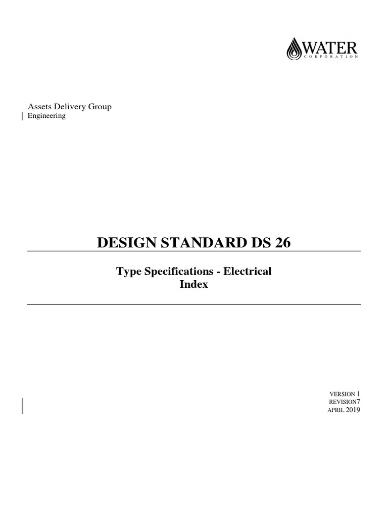 Ds26 00 Type Specifications Electrical Index | PDF | Transformer | Voltage