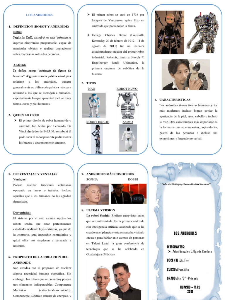 TRIPTICO Cel | PDF | Android (robot) | Robot