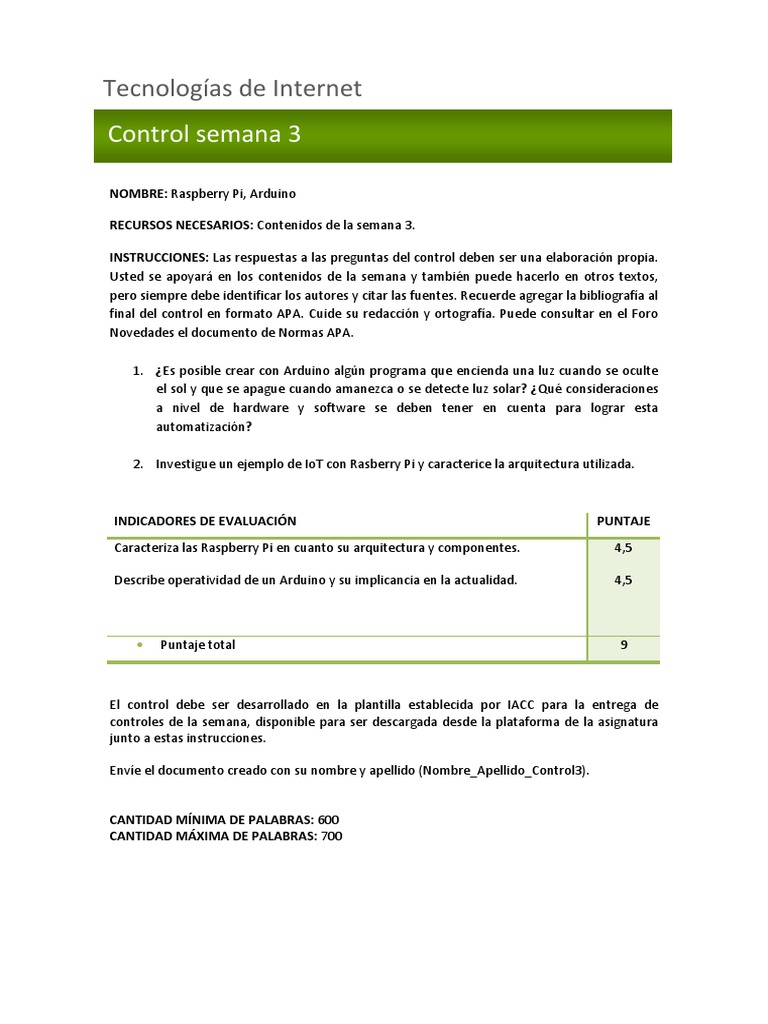 03 Tecnologiasdeinternet Controlv1 | PDF