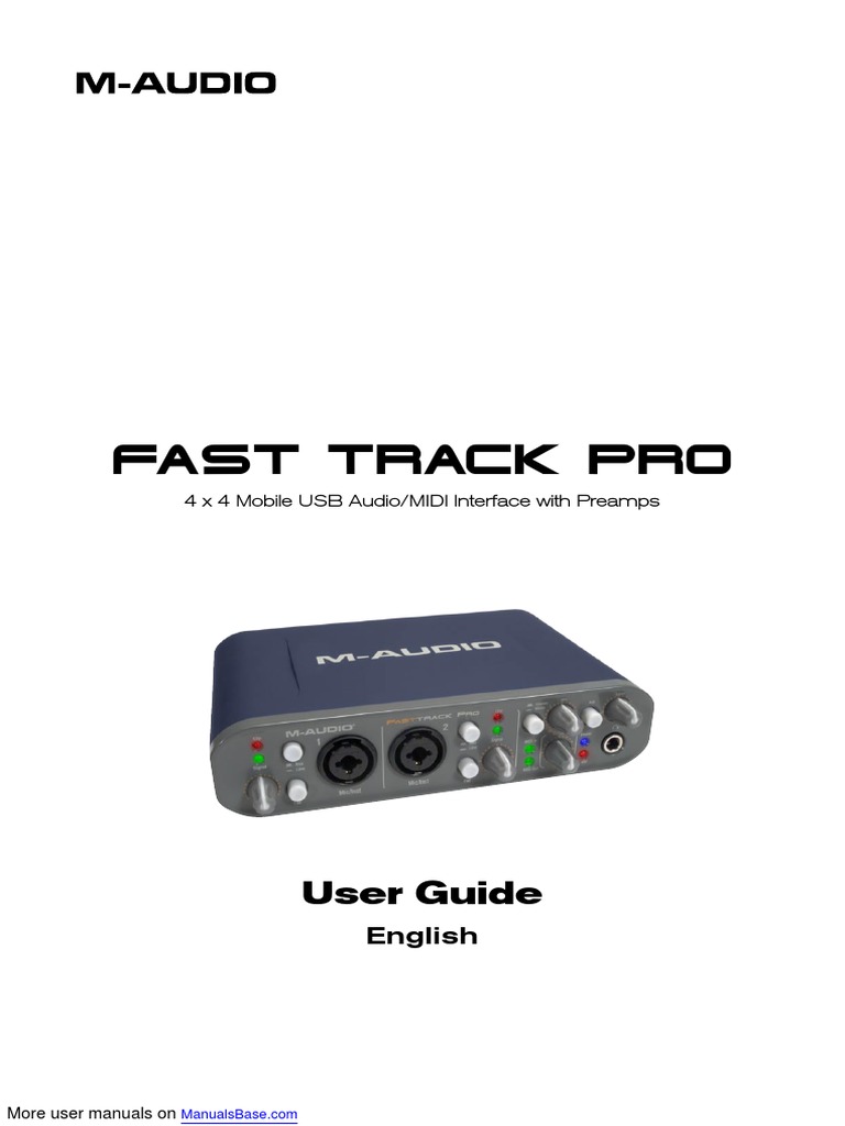 Fast Track Pro 4 X 4 Mobile USB Audio - MIDI Interface With Preamps ...