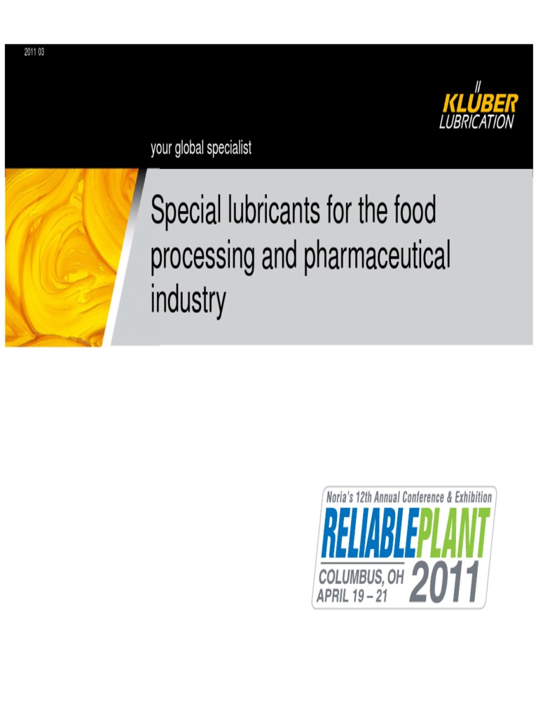 Kluber | PDF | Lubricant | Hygiene