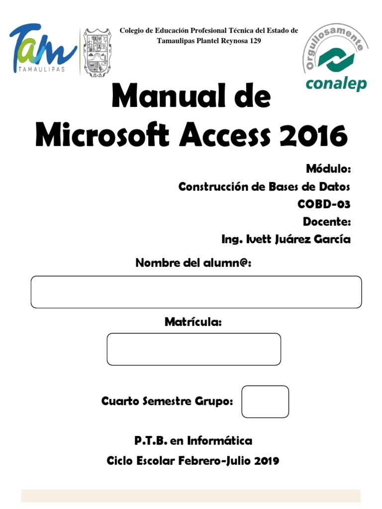 Manual de Access 2016: Propiedades de los campos | PDF | Point and Click | Tabla (base de datos)