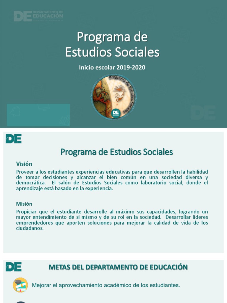 Programa de Estudios Sociales | PDF | Sociedad | Aprendizaje
