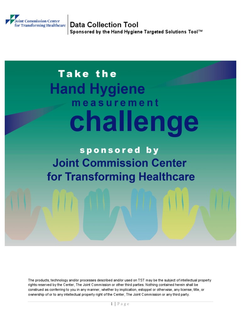 Joint Commission Tst Hand Hygiene Data Collection Tool Pdf Pdf