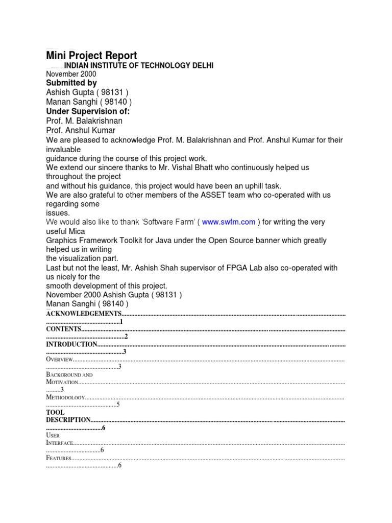 Mini Project Report: Submitted by | Download Free PDF | Menu (Computing) | Graphical User Interfaces