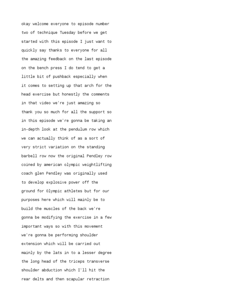 How To Build A Thick Back With Perfect Rowing Technique (Pendlay Row ...