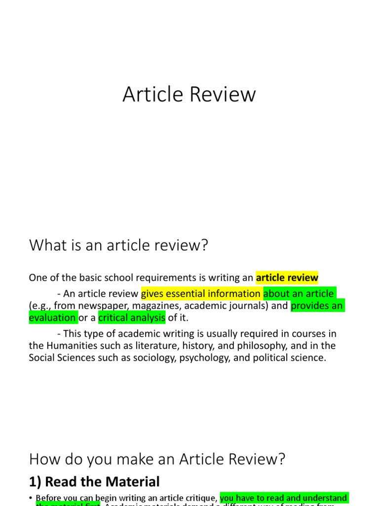 Article Review | Download Free PDF | Critical Thinking | Argument