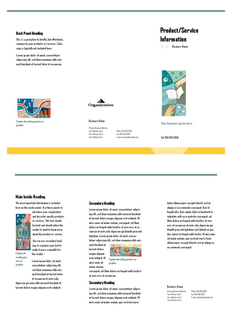 Product/Service Information: Back Panel Heading | PDF | Text | Typography