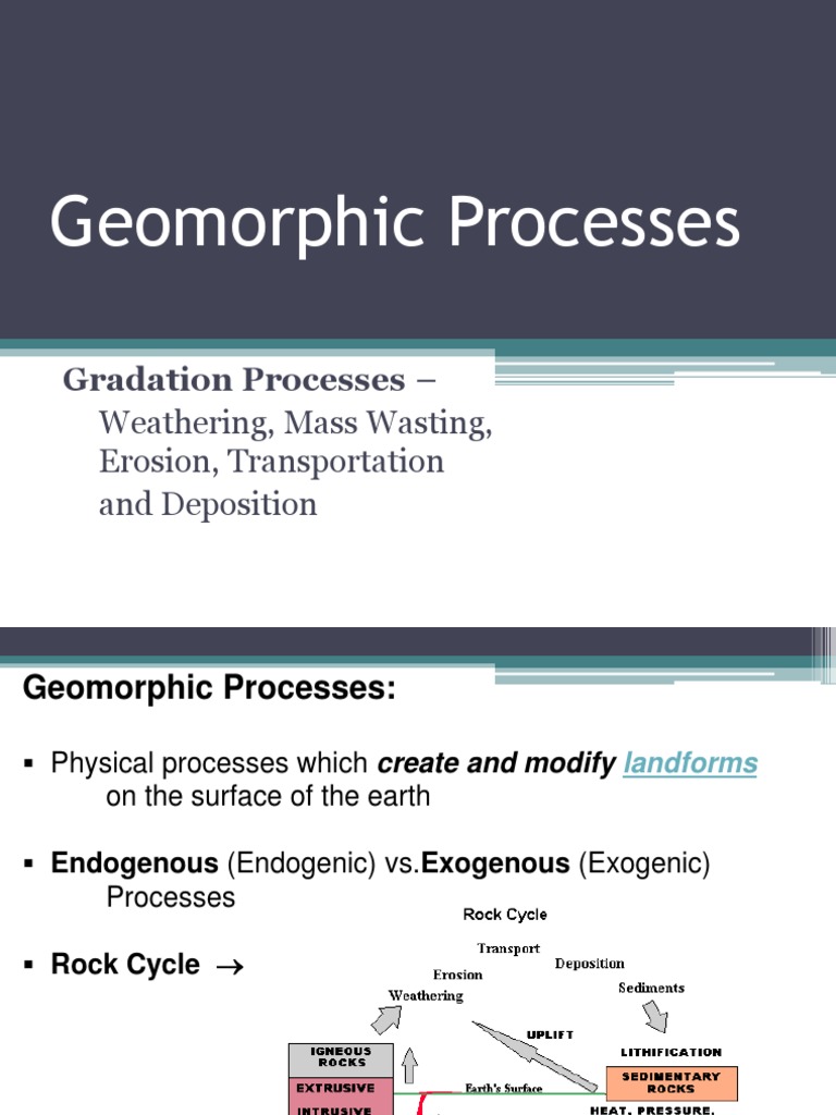 Exogenic and Endogenic Processes Explained | PDF | Weathering ...