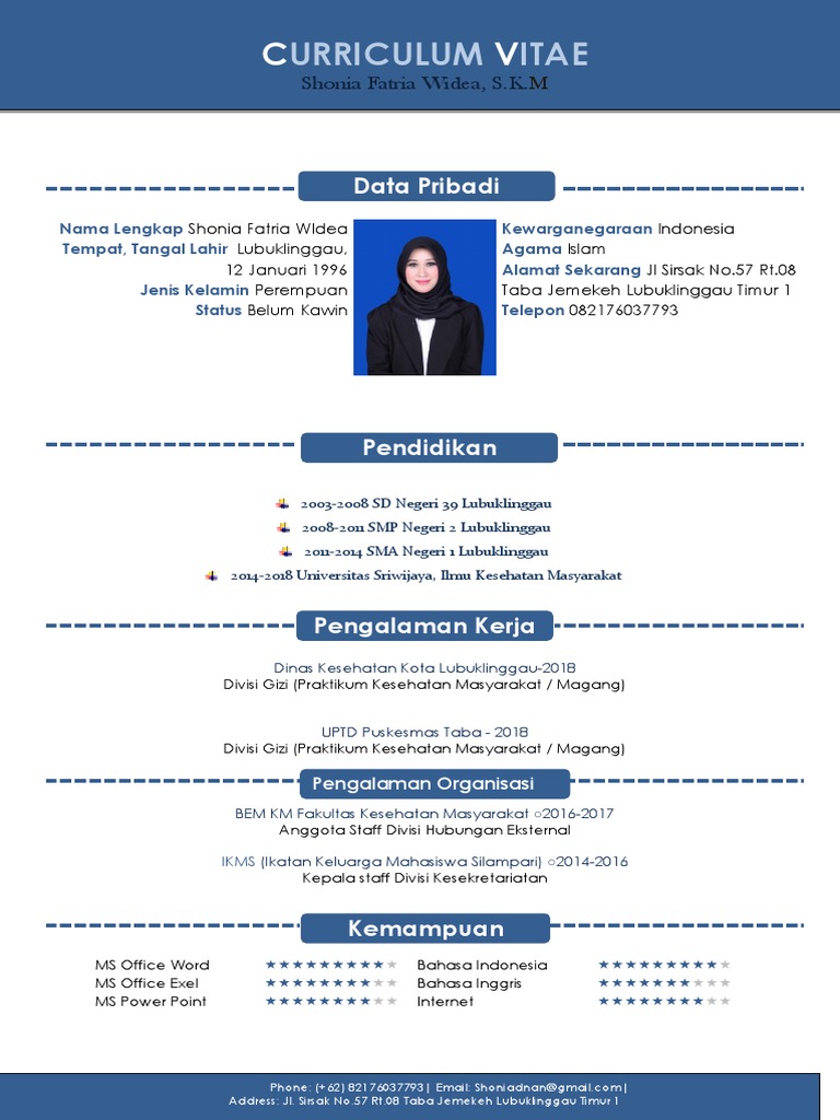 CV Shonia | PDF | Gaya Hidup