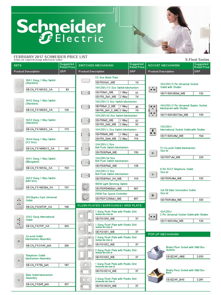 Schnieder Pricing | PDF | Ac Power Plugs And Sockets | Components