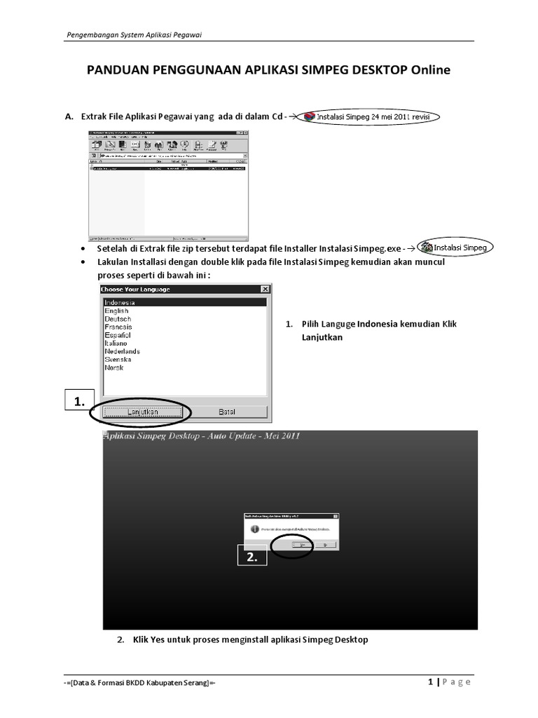 Panduan Manual Aplikasi Simpeg Online | PDF