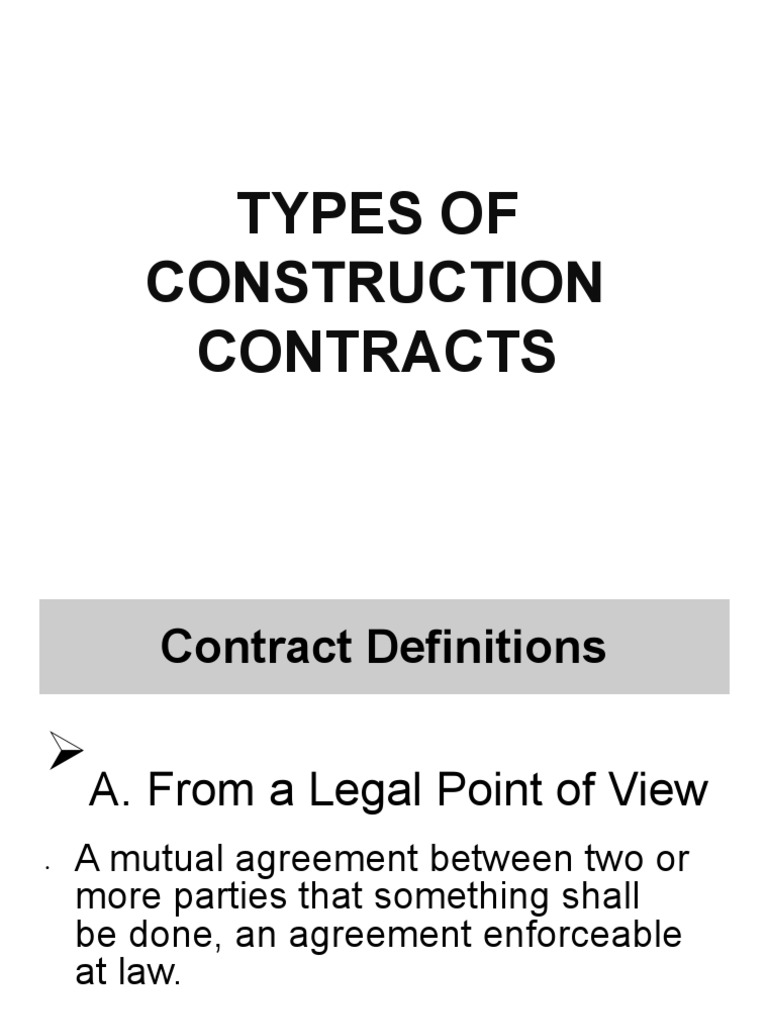 Types of Construction Contracts | PDF | General Contractor | Economies