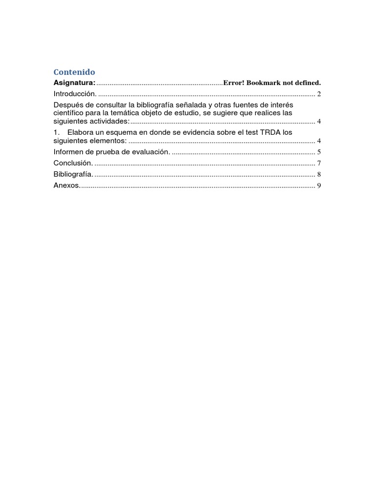Test Trda | PDF | Analogía | Teoría