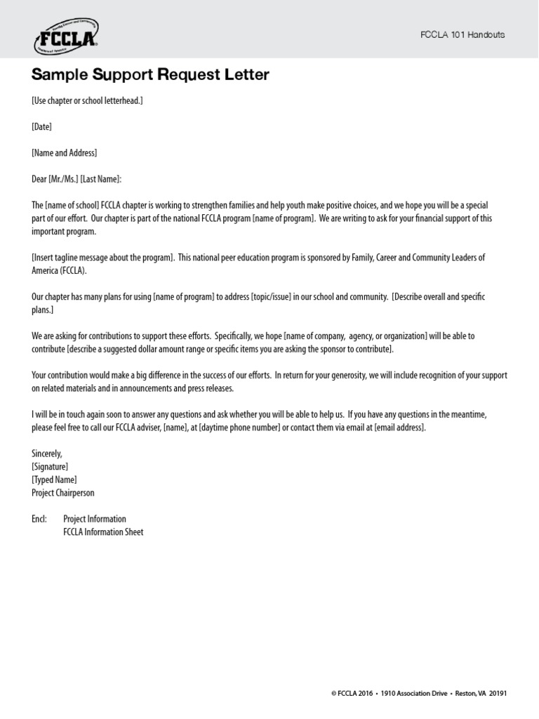 Sample Support Letter | PDF