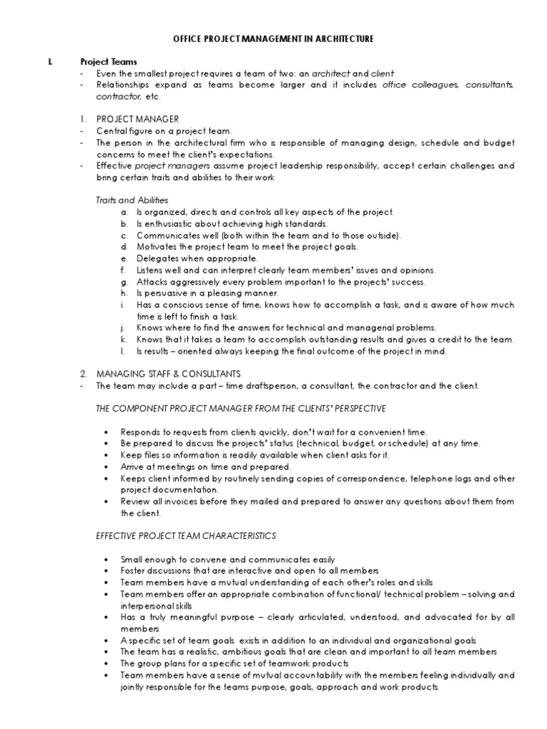 Office Project Management in Architecture | PDF | Project Management ...