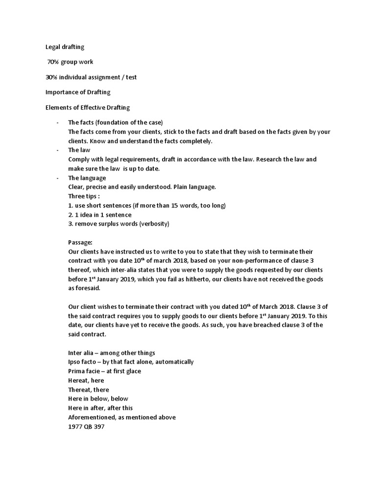 Legal Drafting | PDF | Business