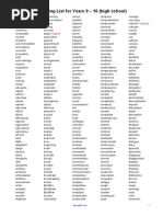 YEAR 9 SPELLING LIST - 120 Words From Past NAPLAN Tests: Colour-Coded ...
