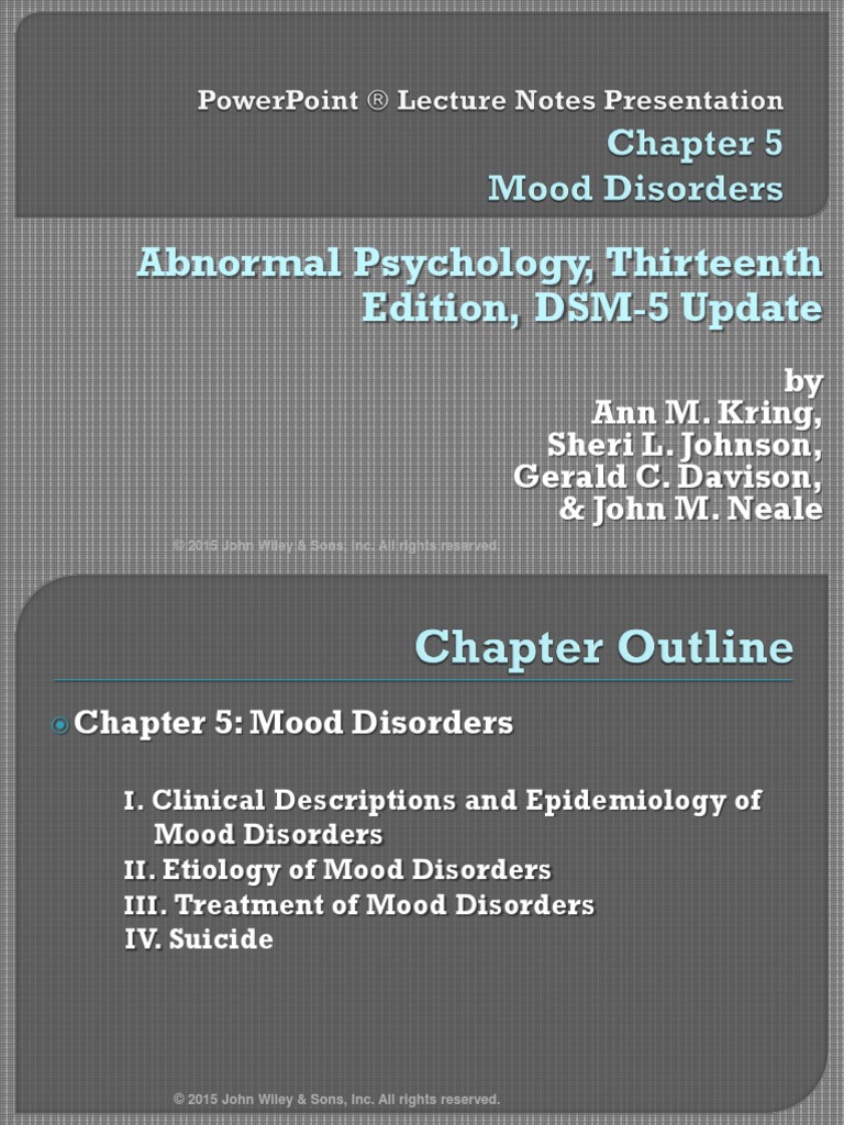 Abnormal Psychology, Thirteenth Edition, DSM-5 Update | PDF | Bipolar ...