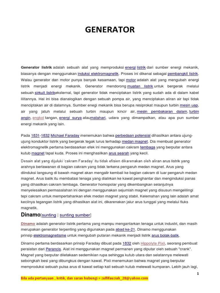 Makalah Generator AC Dan DC | PDF