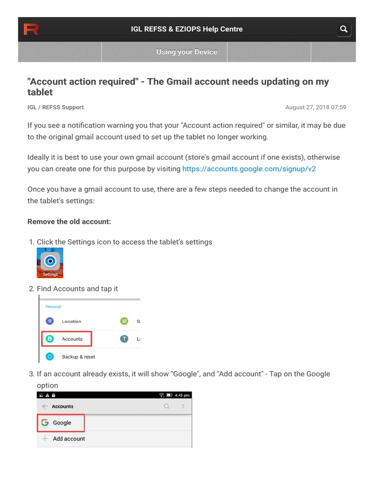 Account Action Required The Gmail | PDF | Finance & Money Management