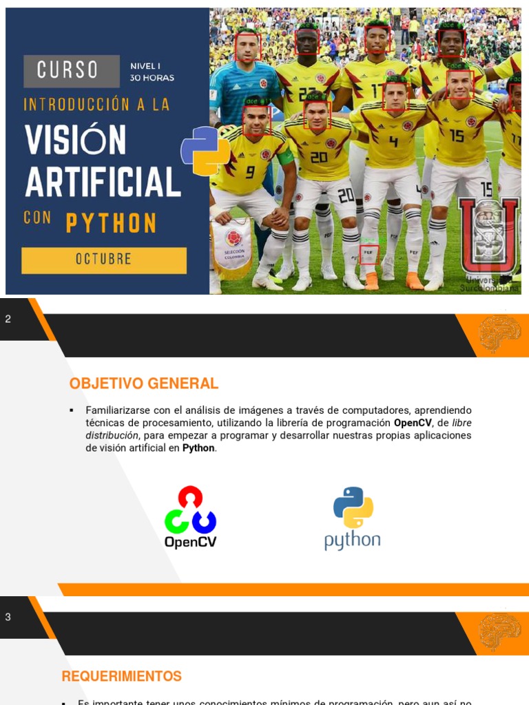 Introduccion Vision Artificial Python | PDF | Visión por computador ...