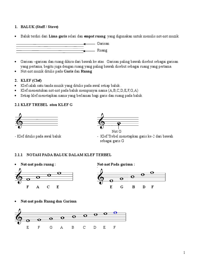 Notasi Muzik dan Skel Major | PDF