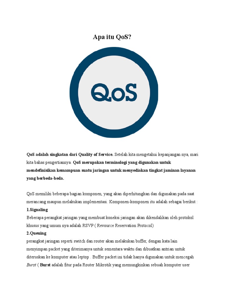 Apa Itu QoS | PDF