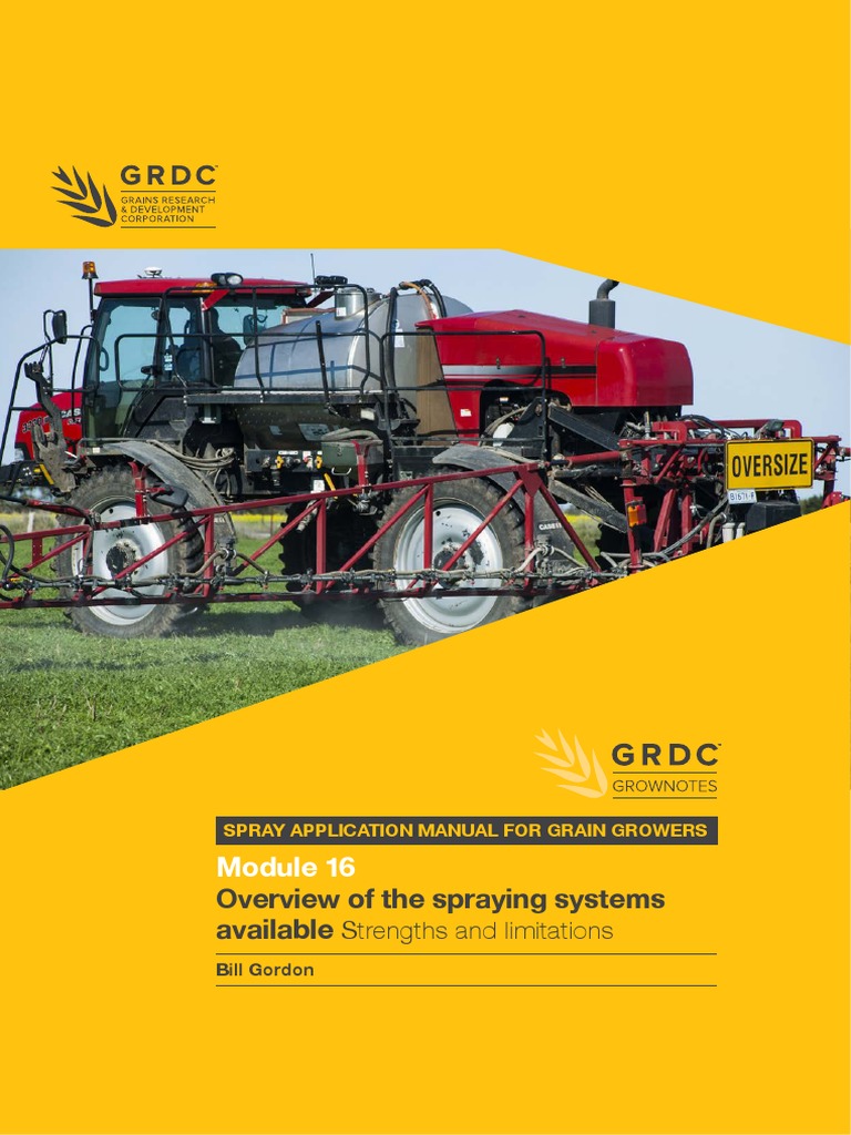 Overview of The Spraying Systems Available: Strengths and Limitations ...
