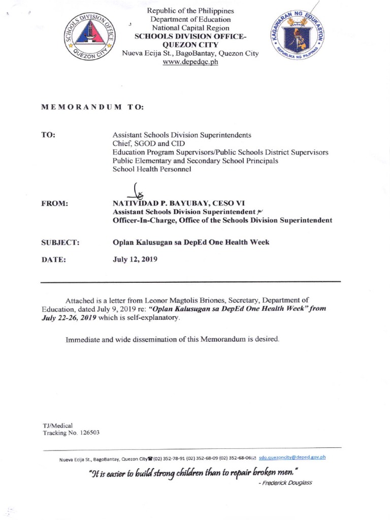Oplan Kalusugan Sa Deped One Health Week PDF | PDF | Health Policy ...